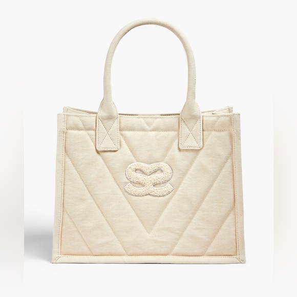 Sandro | Bags | Sandro Cream Tote Bag | Poshmark